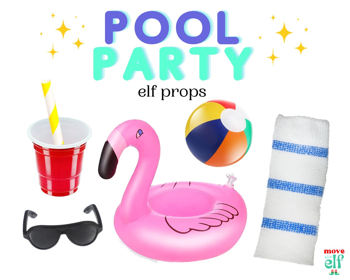 Pool Party Elf Props | Pool Party Kit for Elf Scenes | Elf Kit Scene ...