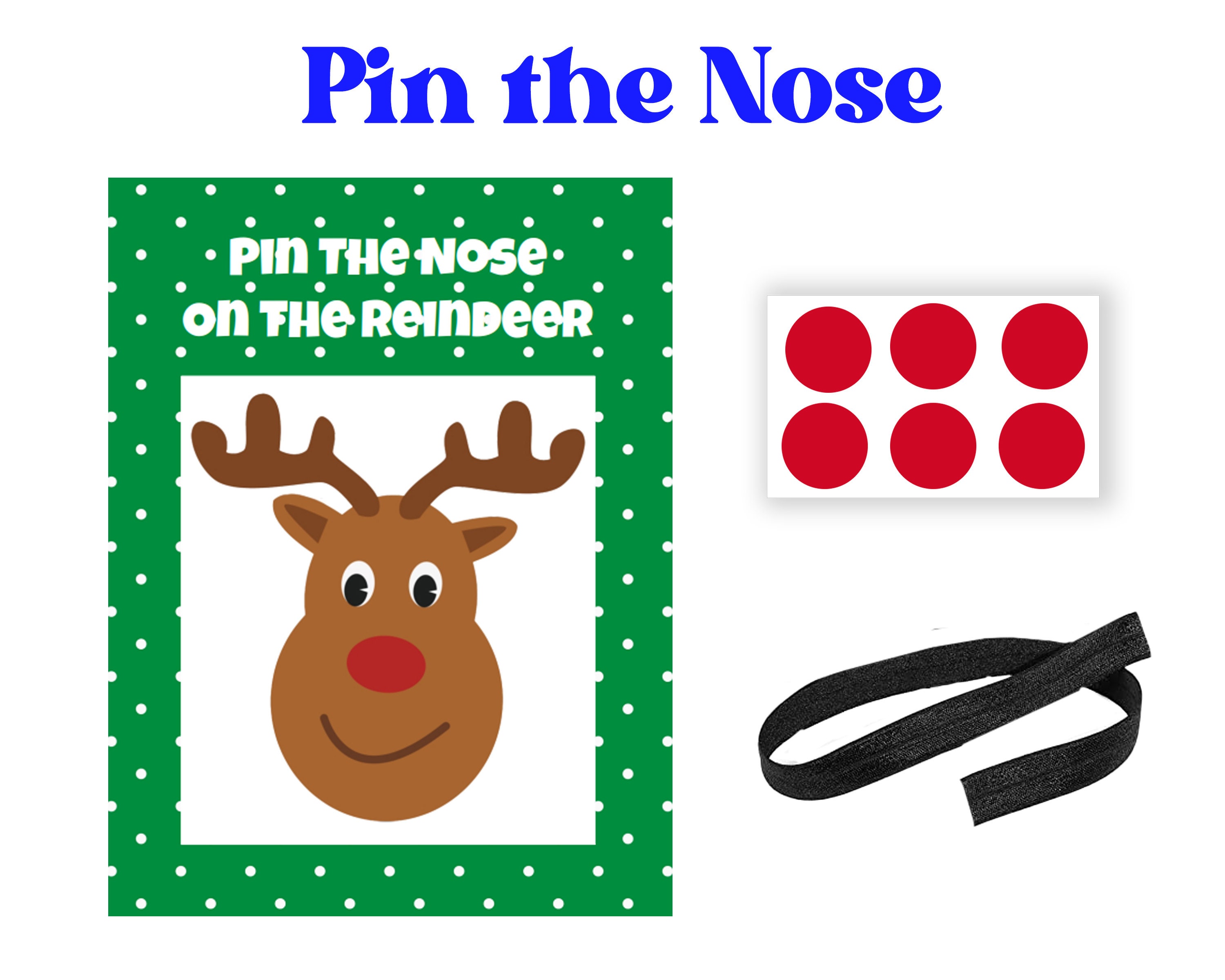 Pin the Nose Prop| Elf Game Ideas | Elf Prop Ideas | Elf Kit Scene ...