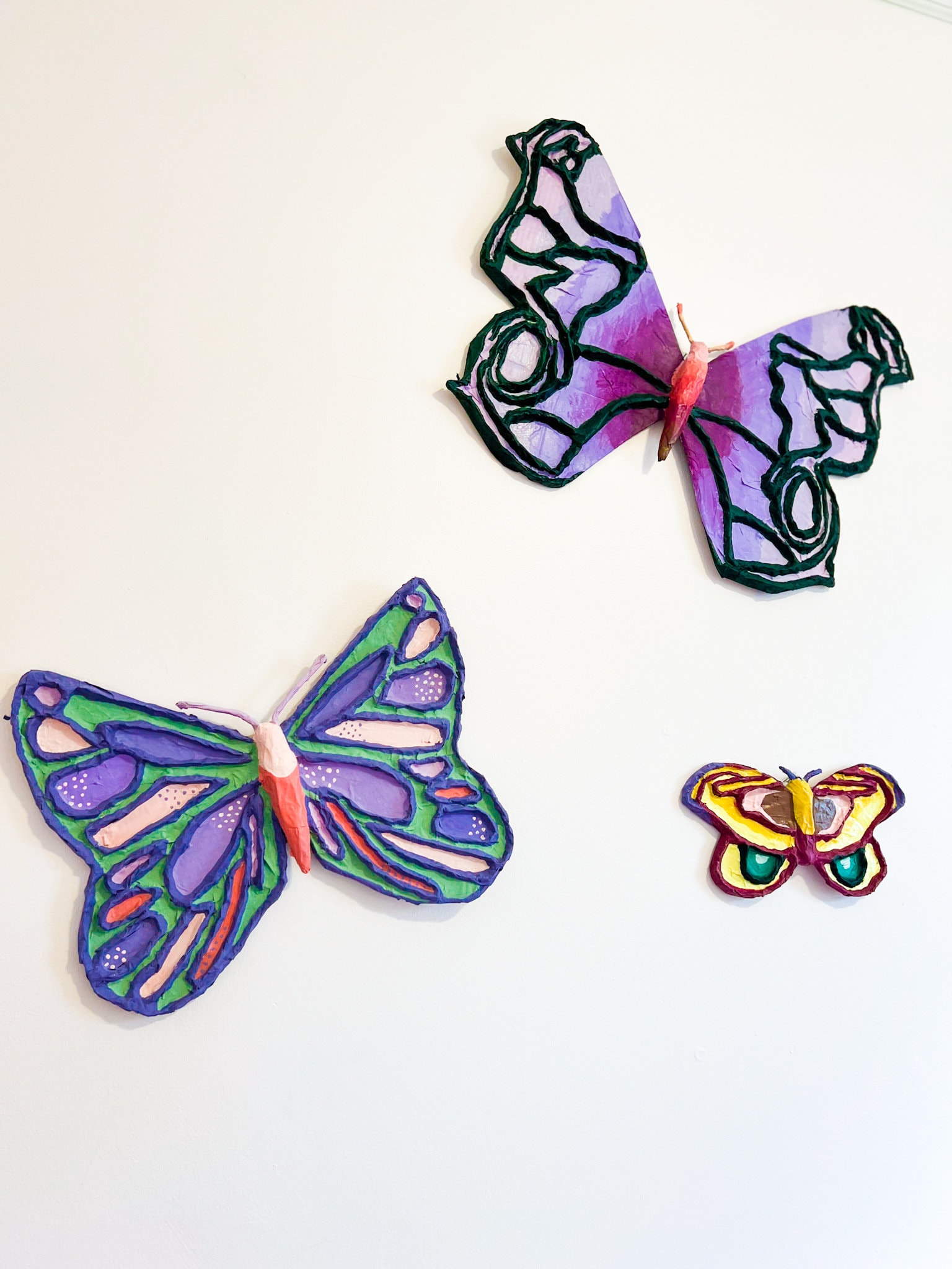 Butterfly and Moth Paper Mache Wall Hangings - Three, Custom - Etsy