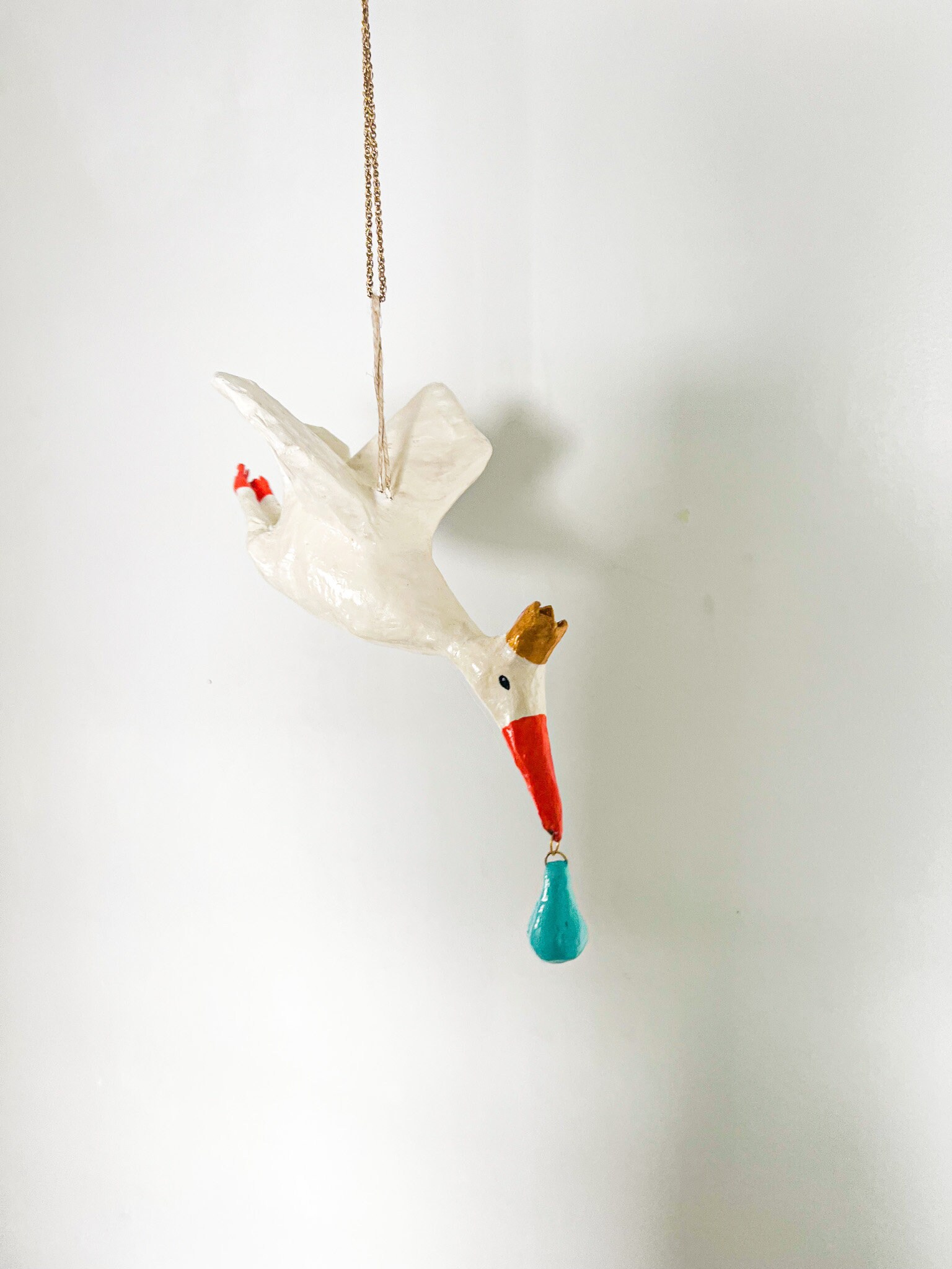 Handcrafted Stork Ornament: Expecting Mama Gift, Nursery Decoration - Etsy