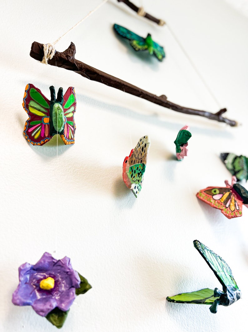 Large Butterfly and Moth Hanging Mobile - Etsy