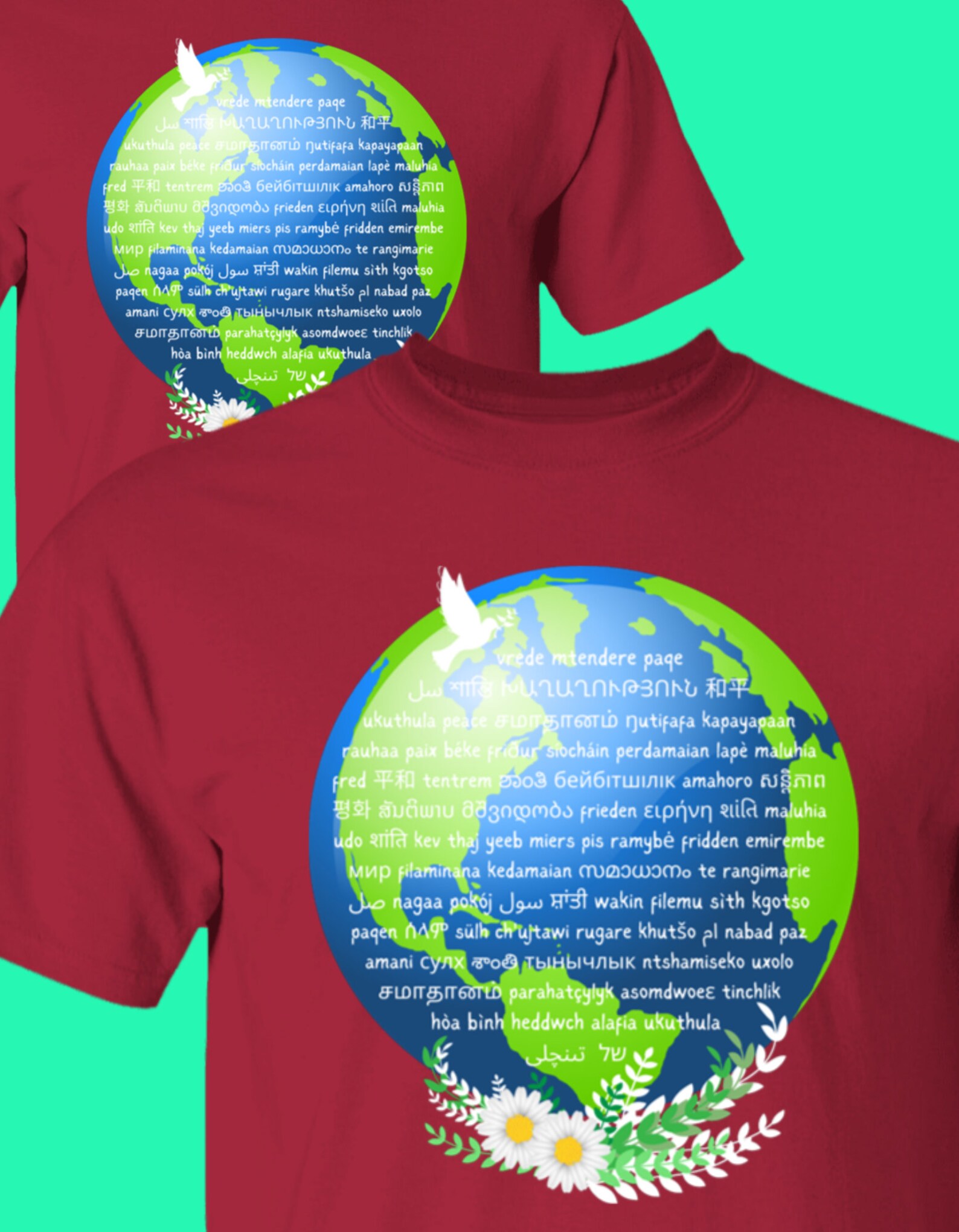 Multiple Languages Linguist Language Lover Peace Tee Conversation ...