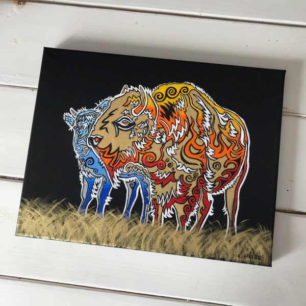 Bison Painting - Etsy