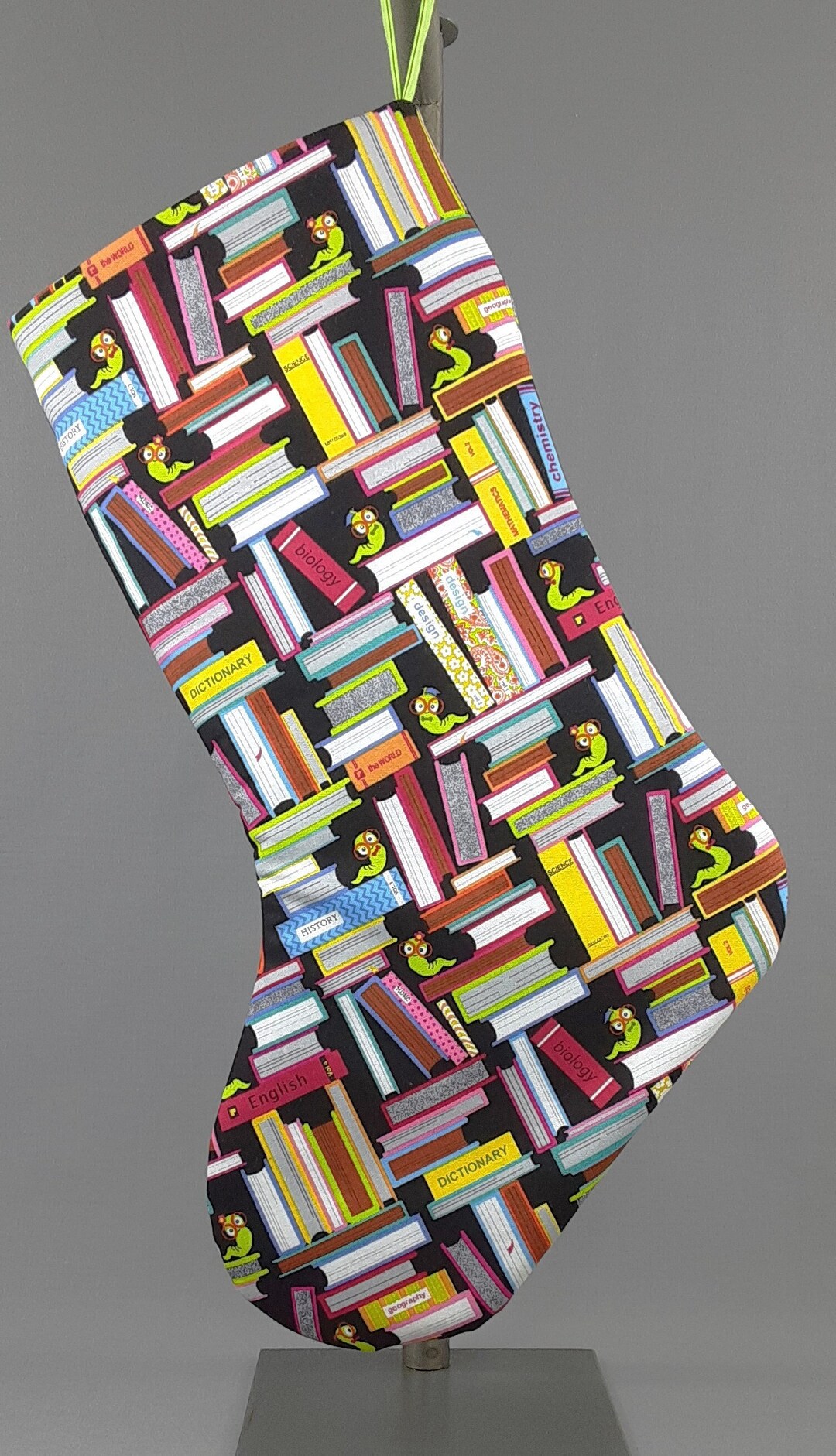 Bookworm School Books Gift Stocking for Students & Teachers - Etsy