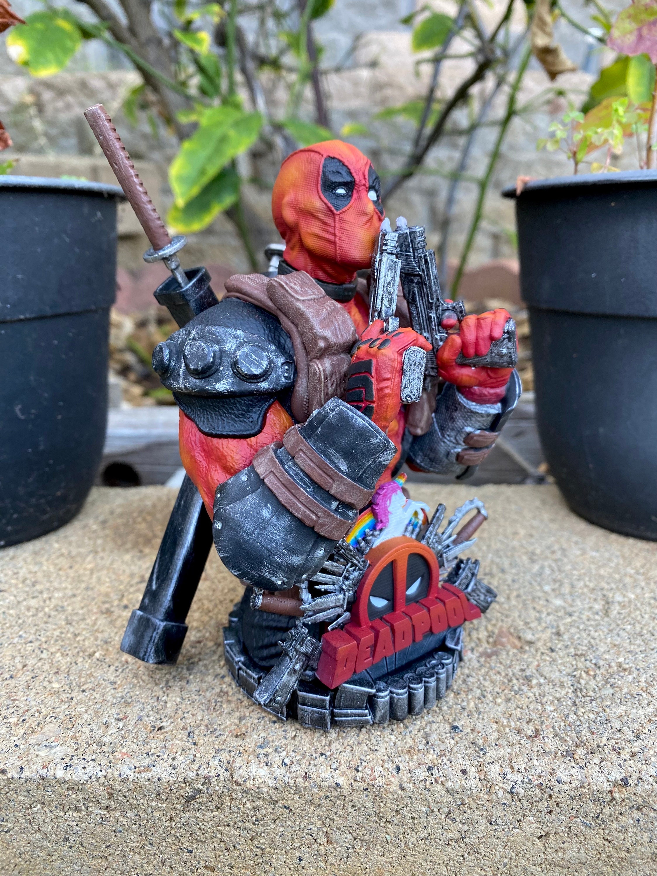 3d Printed Marvel Bust Painted Deadpool - Etsy