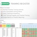 Employee Training Register Template | Excel Training Tracker | Training ...
