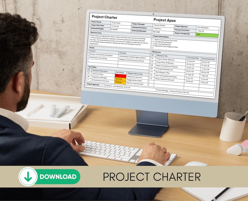 Project Charter Template, Project Initiation Document, Project Management, Project Manager ...