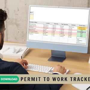 Permit to Work Register: Excel Safety Tracker (digital Download) - Etsy