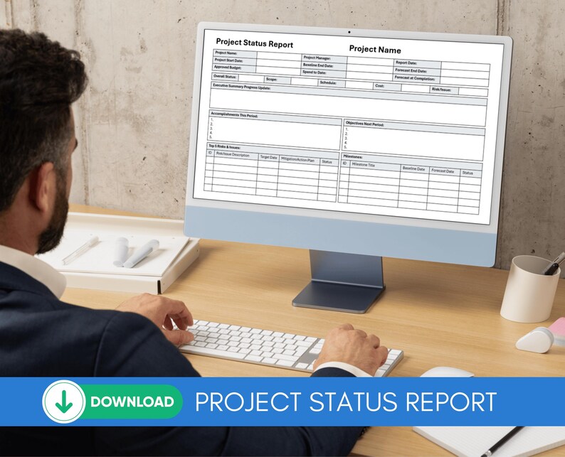 Project Status Report Template, Project Dashboard, Project Management ...