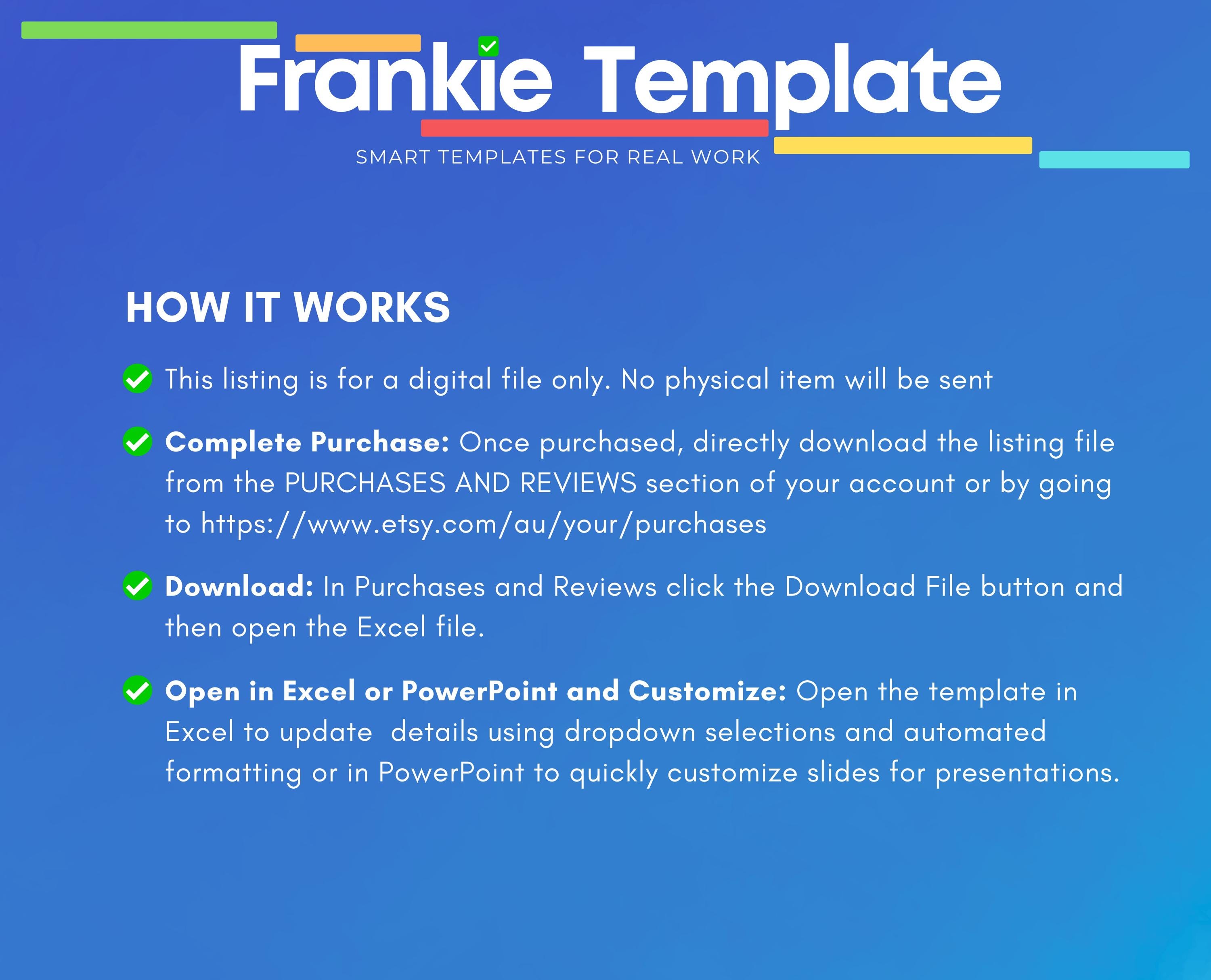 Weekly Team Update Template: Powerpoint & Excel Report (digital ...
