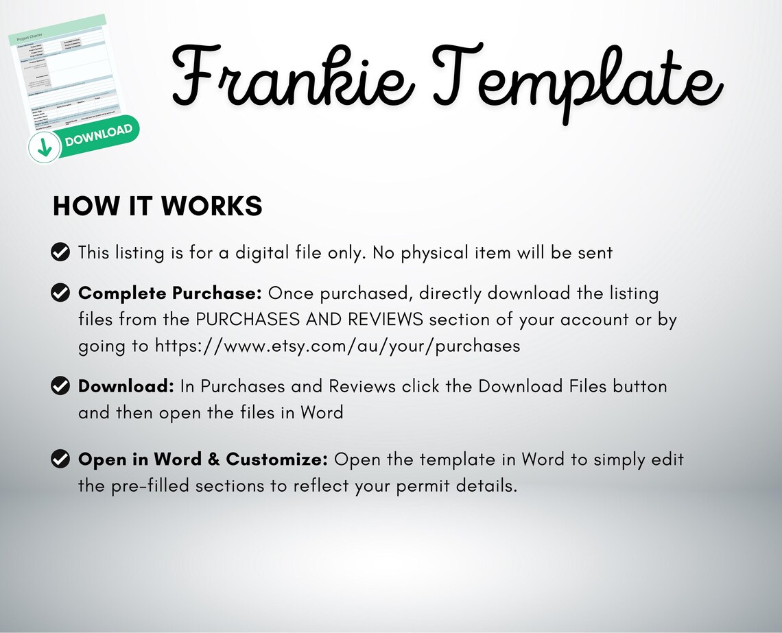 Cold Work Permit Form: Workplace Safety Template (word Document) - Etsy