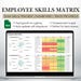 Employee Skills Matrix Template | Excel Competency Tracker | Competency ...