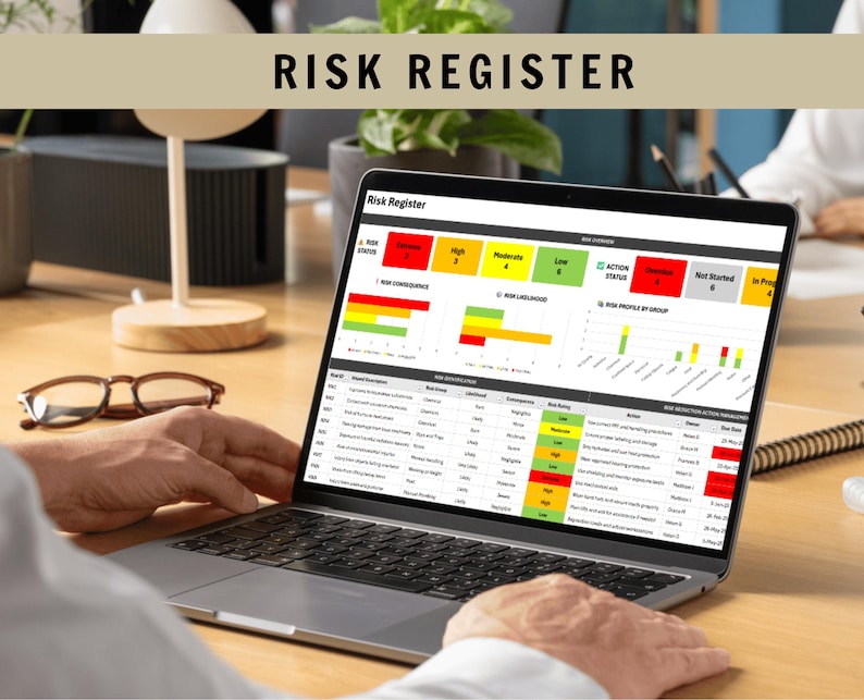 Risk Register | Excel Risk Register | Action Tracking | Project Risk ...