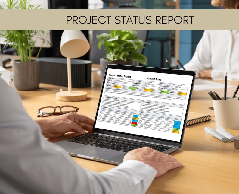 Project Status Report Template, Project Dashboard, Project Management ...
