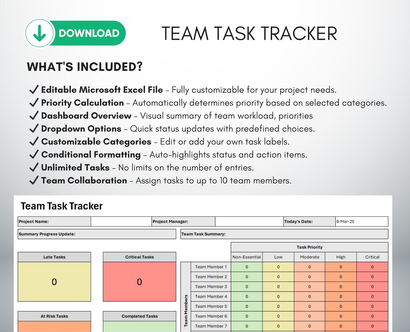 Team Project Task Tracker Eisenhower Matrix Project Planner Task ...