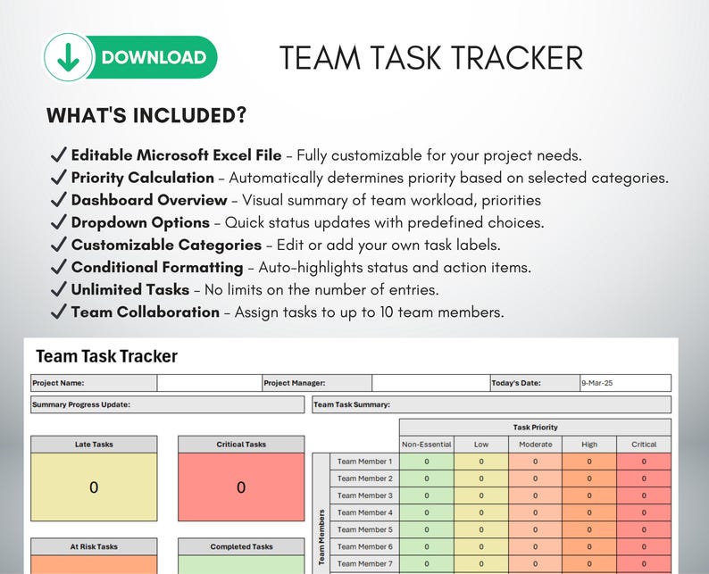 Team Project Task Tracker Eisenhower Matrix Project Planner Task ...