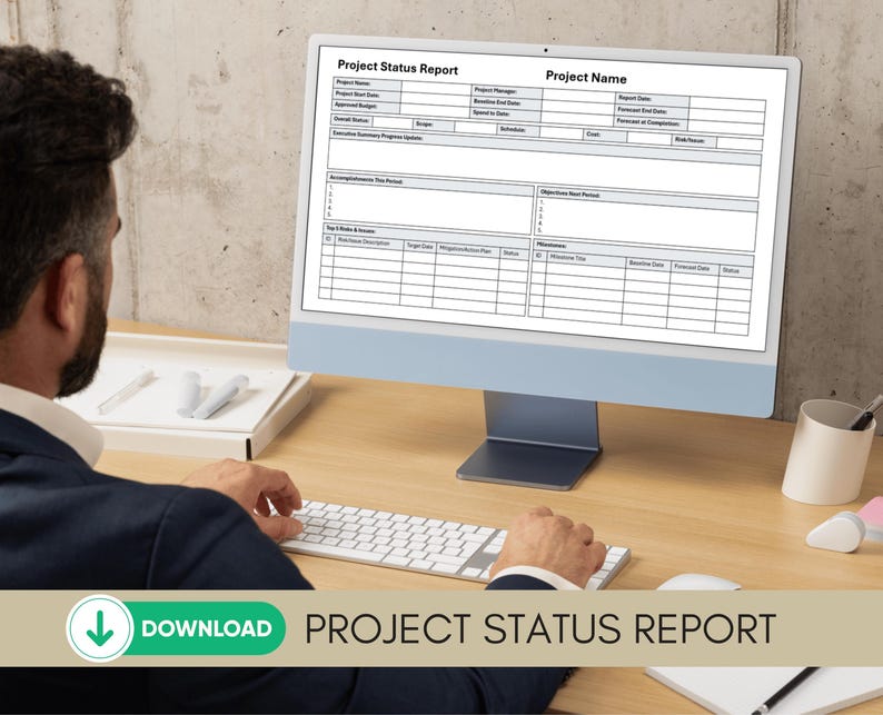 Project Status Report Template, Project Dashboard, Project Management ...