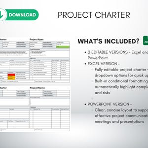 Project Charter Template, Project Initiation Document, Project Management, Project Manager ...