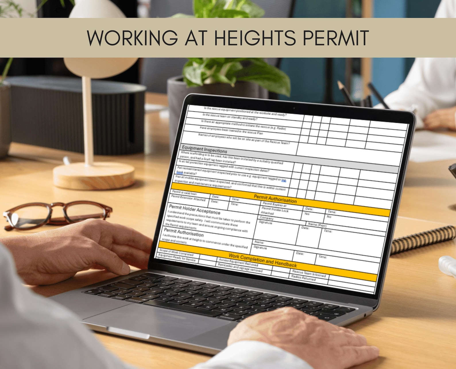 Working at Heights Permit Template | Operations Safety Permit | Height ...
