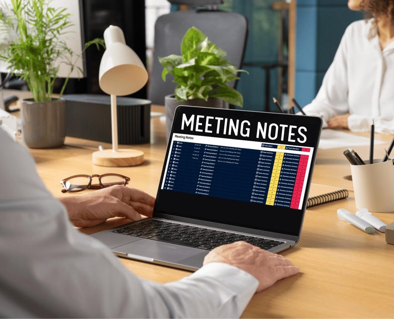 Meeting Agenda & Notes Template | Excel Template | Multi Meeting Action ...