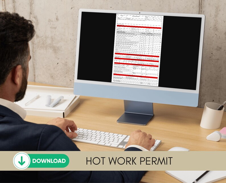 Hot Work Permit Template | Workplace Safety Form | Construction Safety ...
