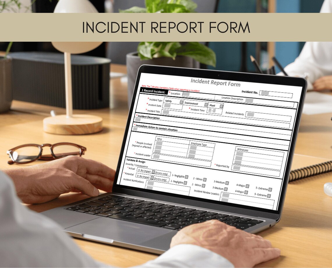 Safety Incident Report | Incident Tracking Form | Corrective Action Log ...