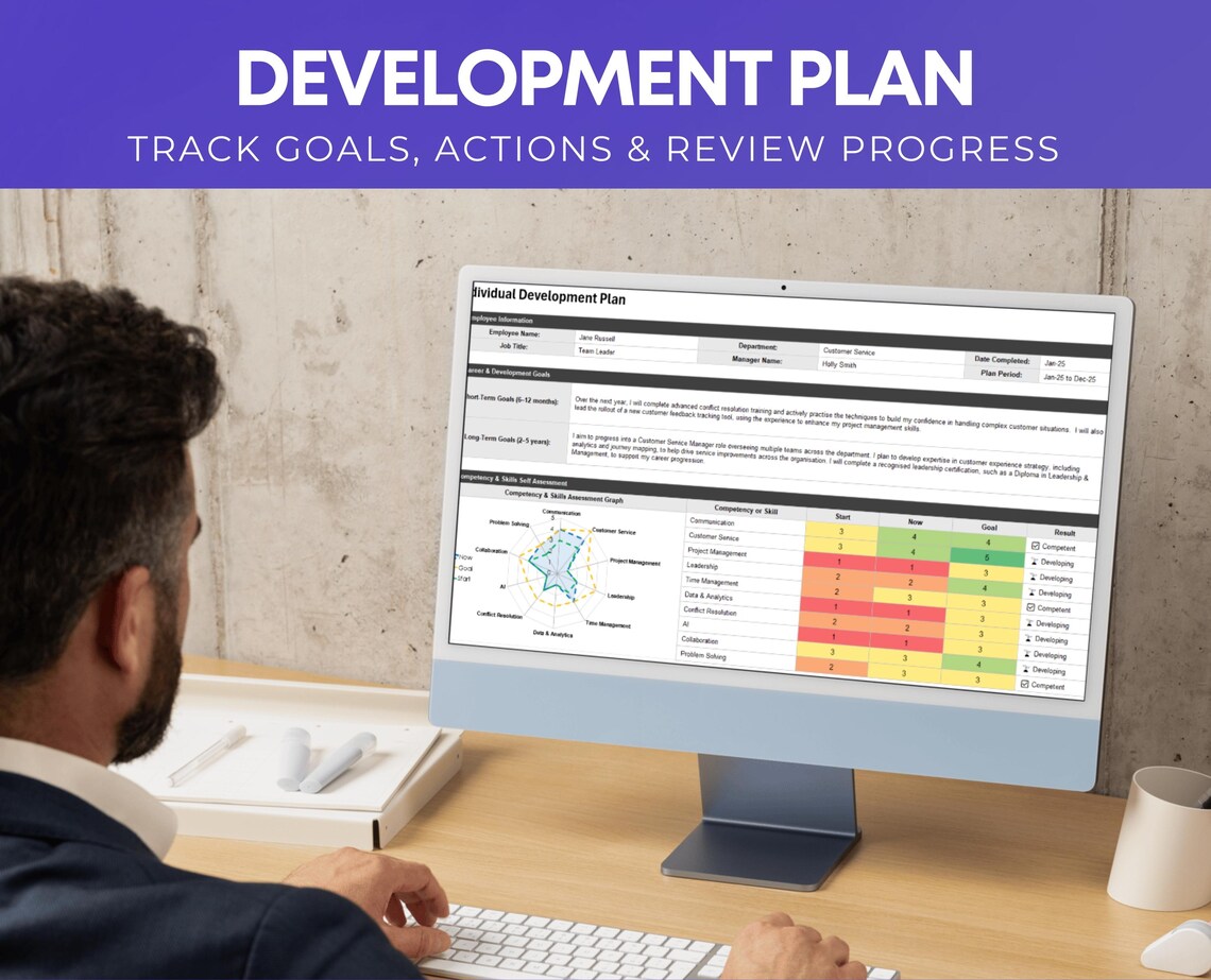 Individual Development Plan Excel Template | Skills Training & Career ...