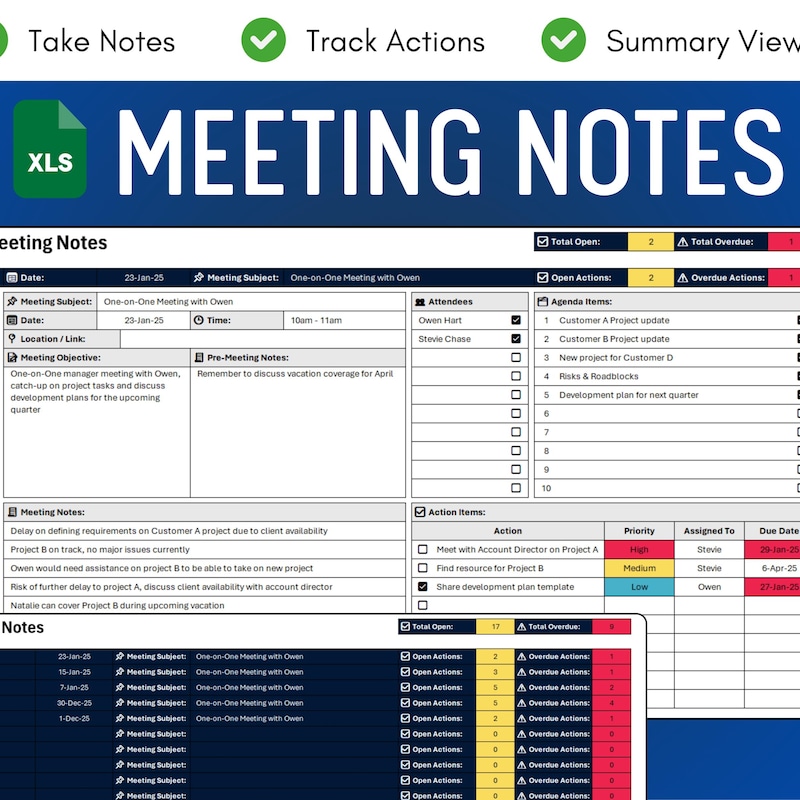 1:1 Onenote Templates - Etsy