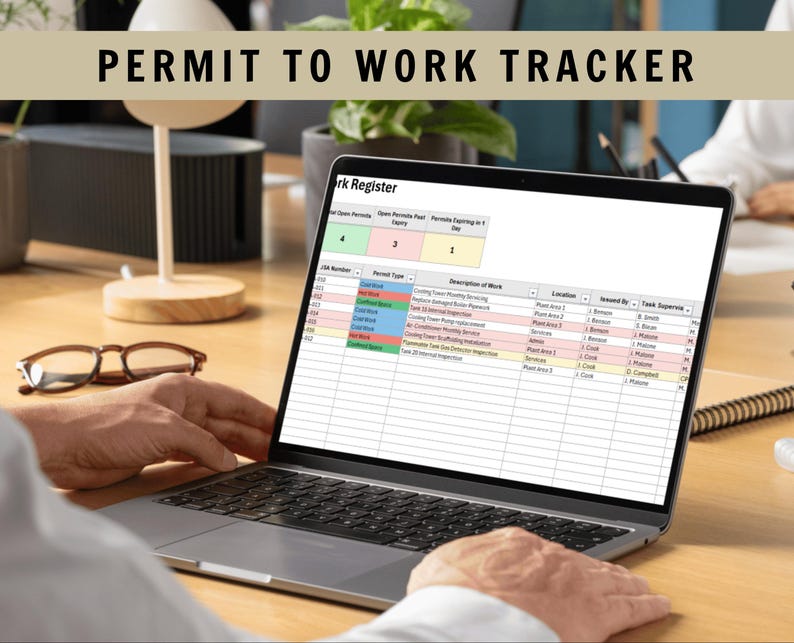 Permit to Work Register: Excel Safety Tracker (digital Download) - Etsy