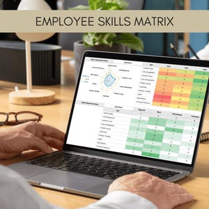 Employee Skills Matrix Template | Excel Competency Tracker | Competency Rating Tool | Skills Gap ...