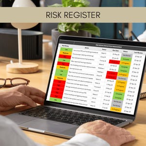 Risk Register Template | Excel Project Risk Tracker | RAID Log ...