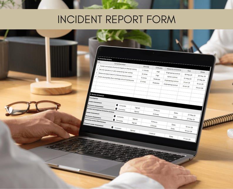 Safety Incident Report Form: Excel Template (digital Download) - Etsy