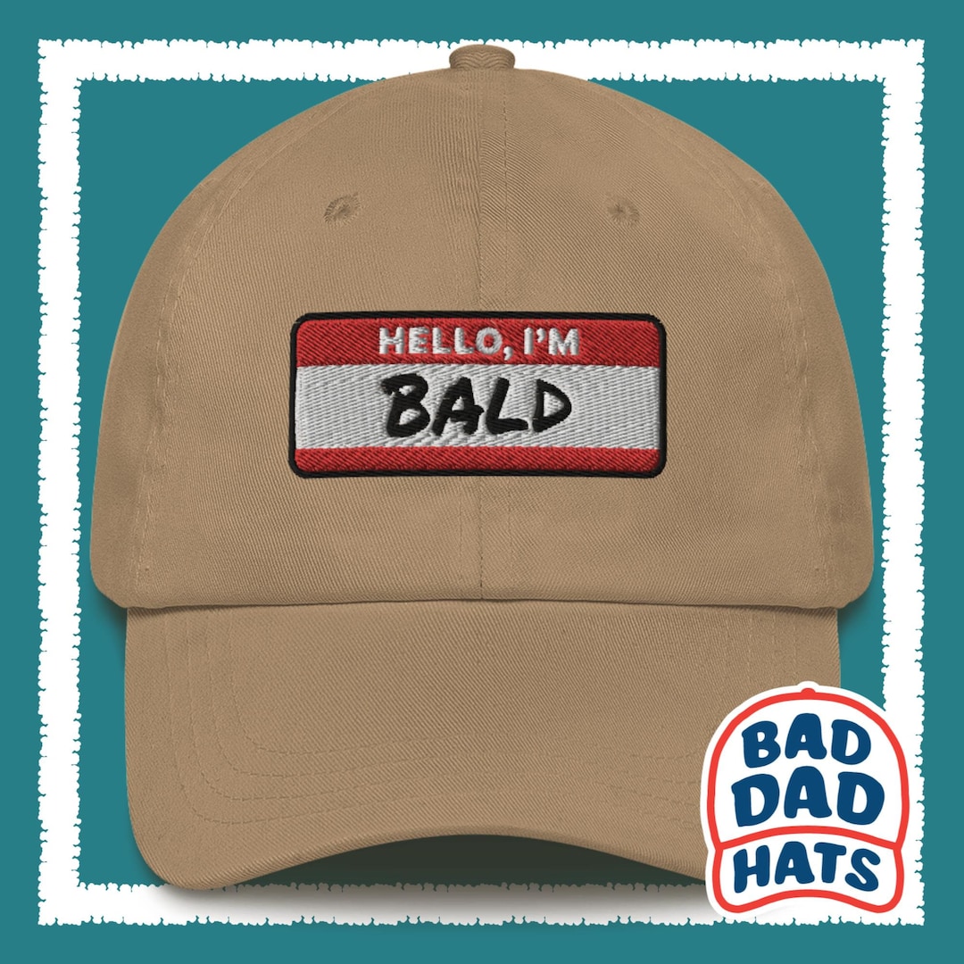 Hello I'm Bald Dad Hat, Head Cover, Hat for Bald Men, Sun Protection ...