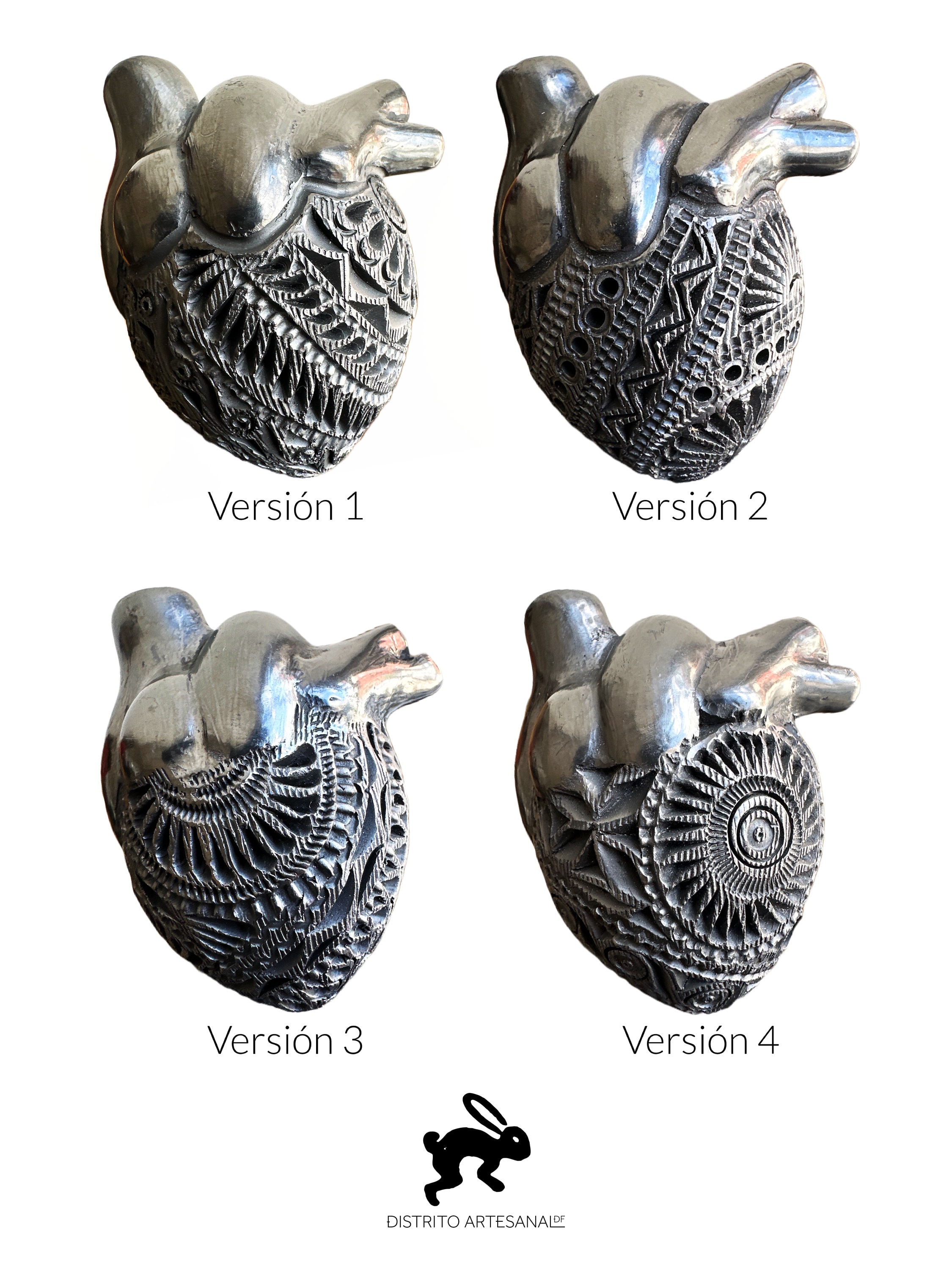 Barro Negro Corazon. Barro Negro Heart. Mexican Barro Negro Corazon ...