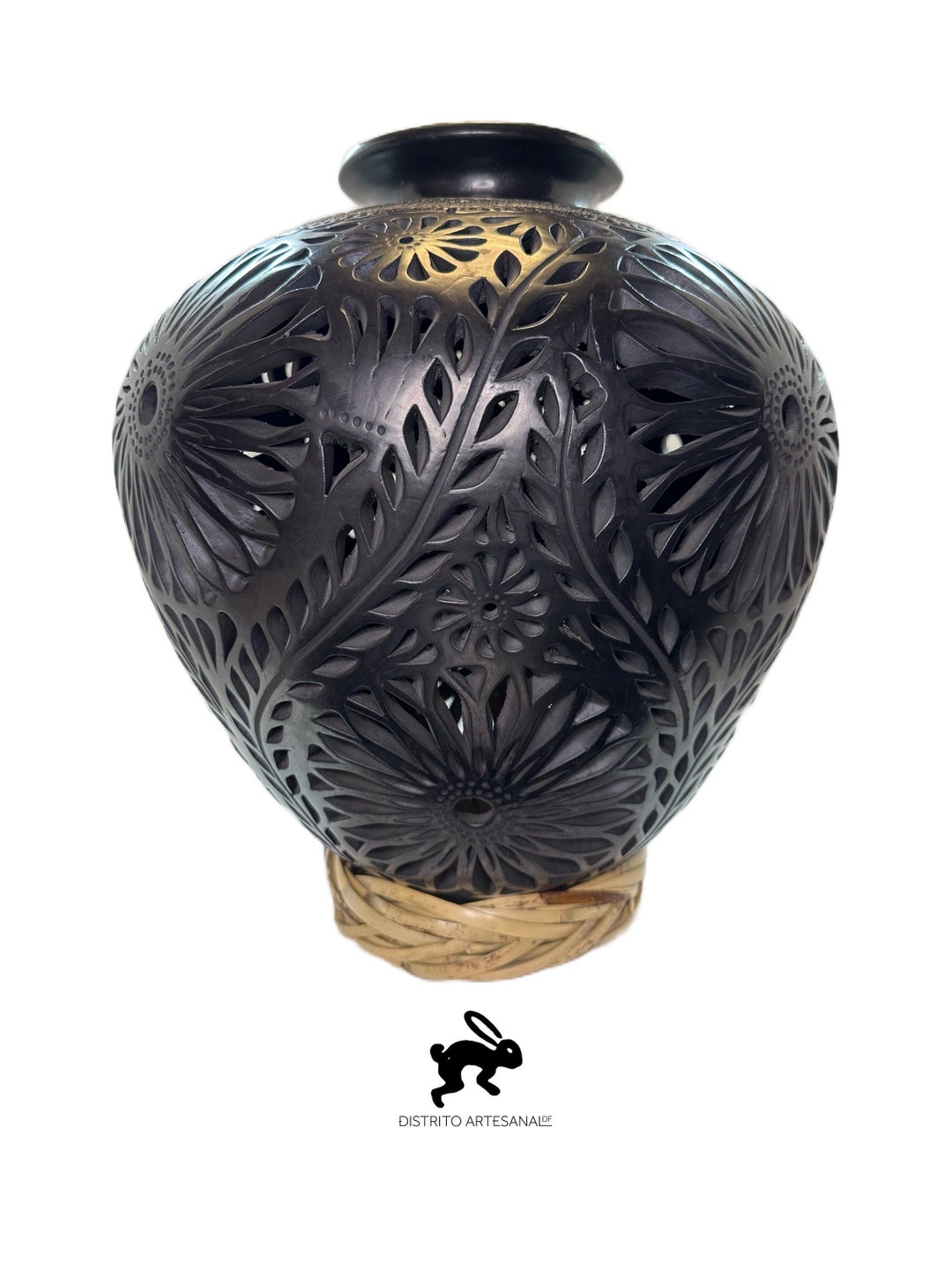 Barro Negro Carved Vase. Decorative Vase. Carved Vase. - Etsy