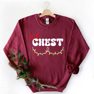 Chest and Nuts Sweatshirt, Couples Christmas Sweatshirt, Matching ...