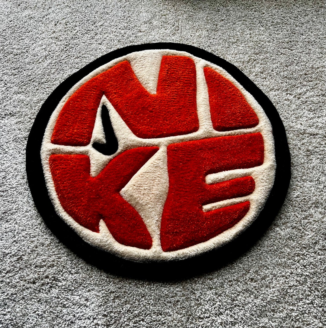 Nike Inspired Circle Accent Rug - Etsy