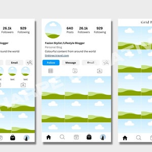 Instagram Templates, Editable Canva Templates, Instagram Profile Mock ...