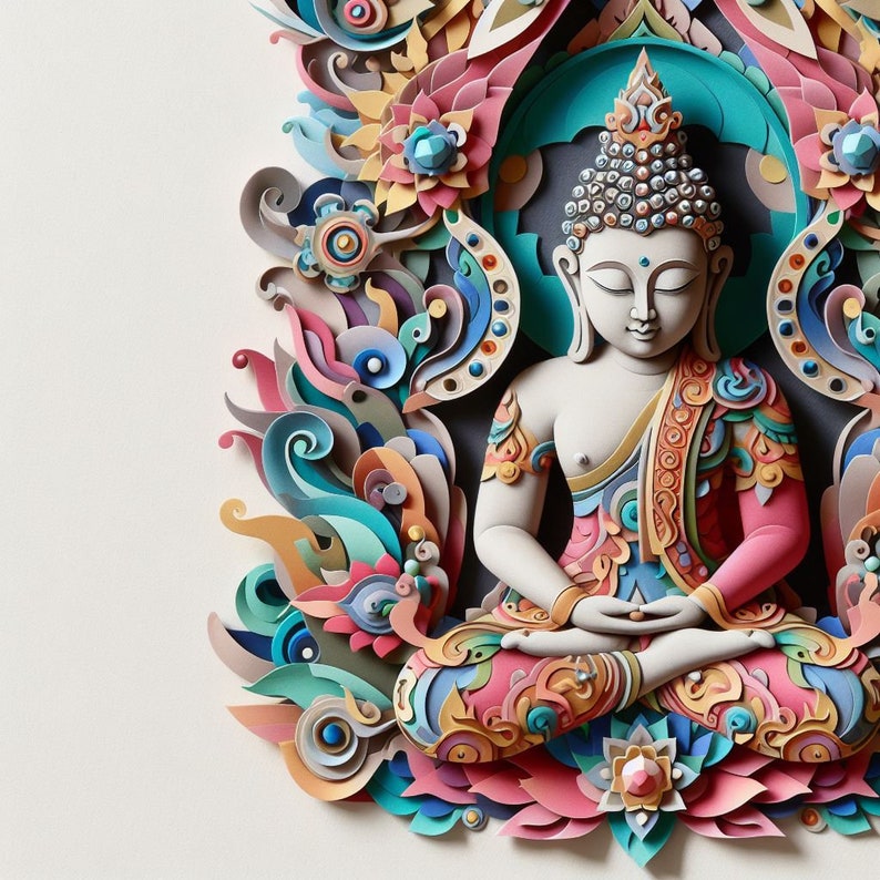 Printable, Buddha, Paper Art, Wall Art, Bhutan - Etsy Australia