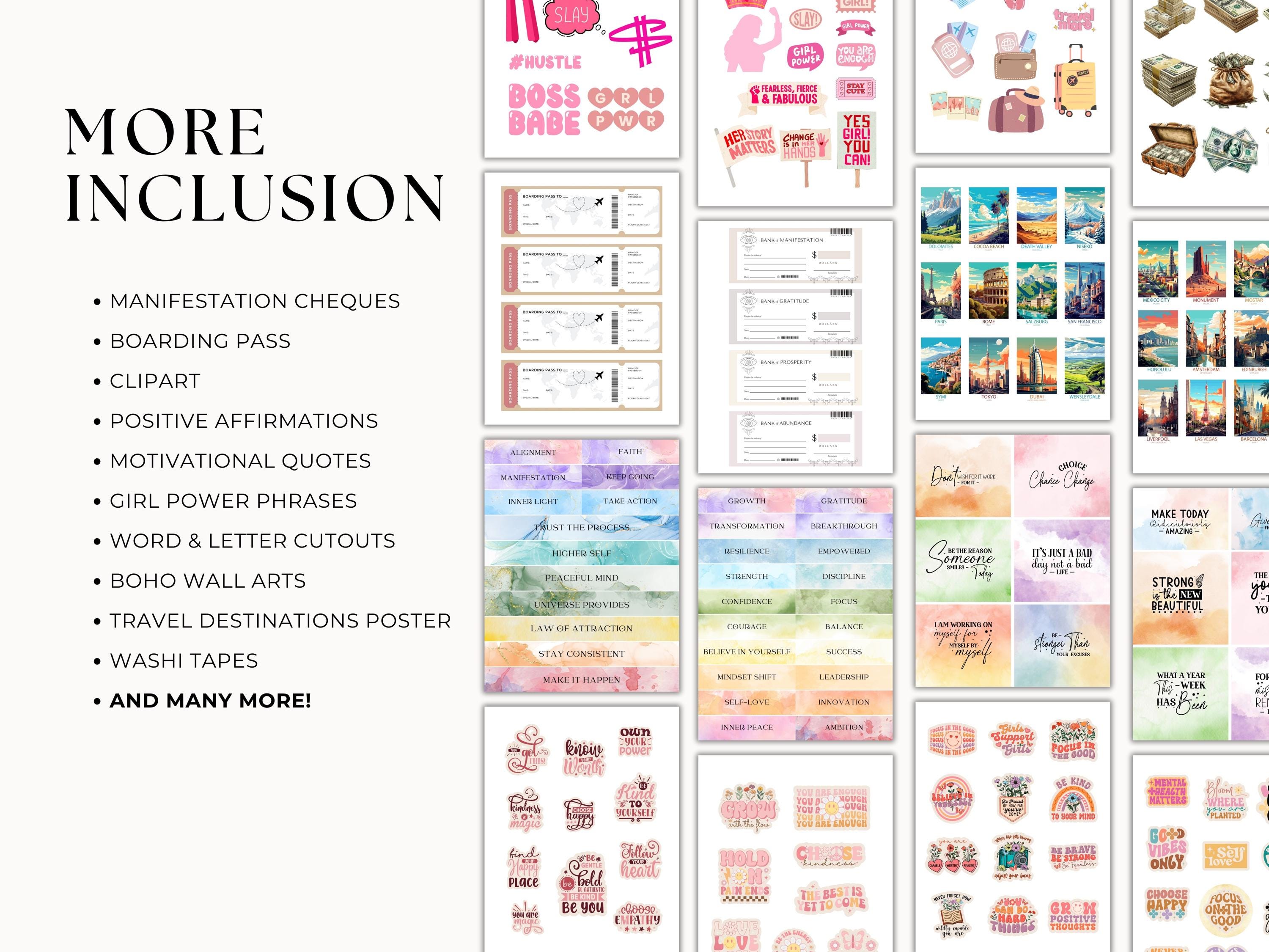 2026 Manifestation Board Printable Vision Board Kit Dream Board Mood ...