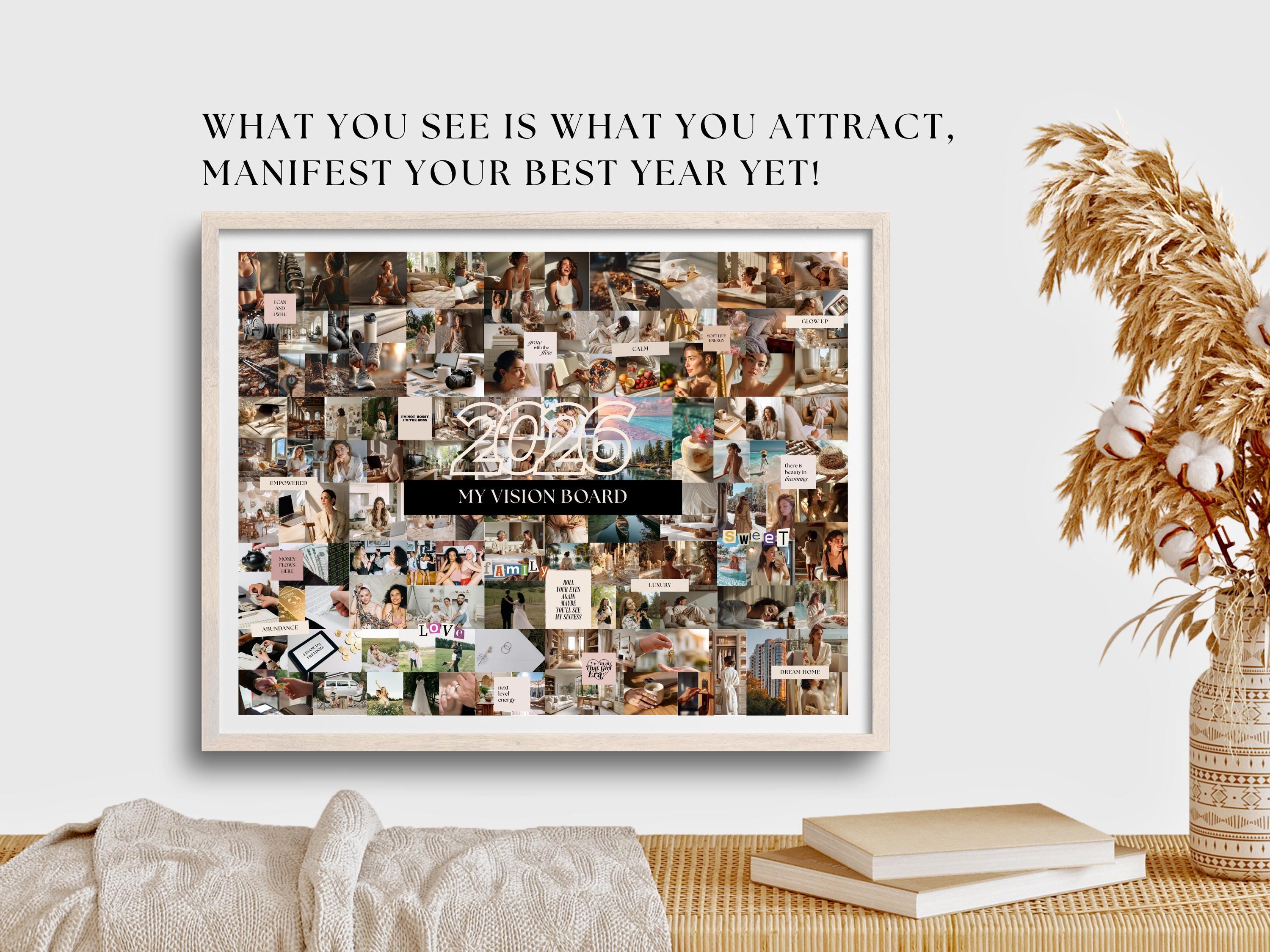 2026 Manifestation Board Printable Vision Board Kit Dream Board Mood ...