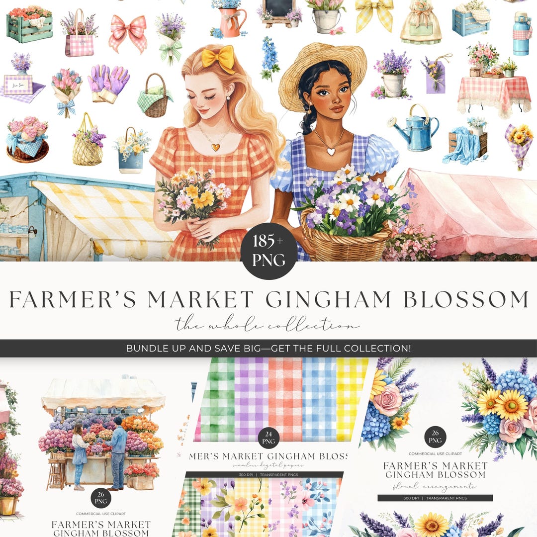 Watercolor Spring Clipart Bundle PNG Pastel Spring Floral Clipart ...