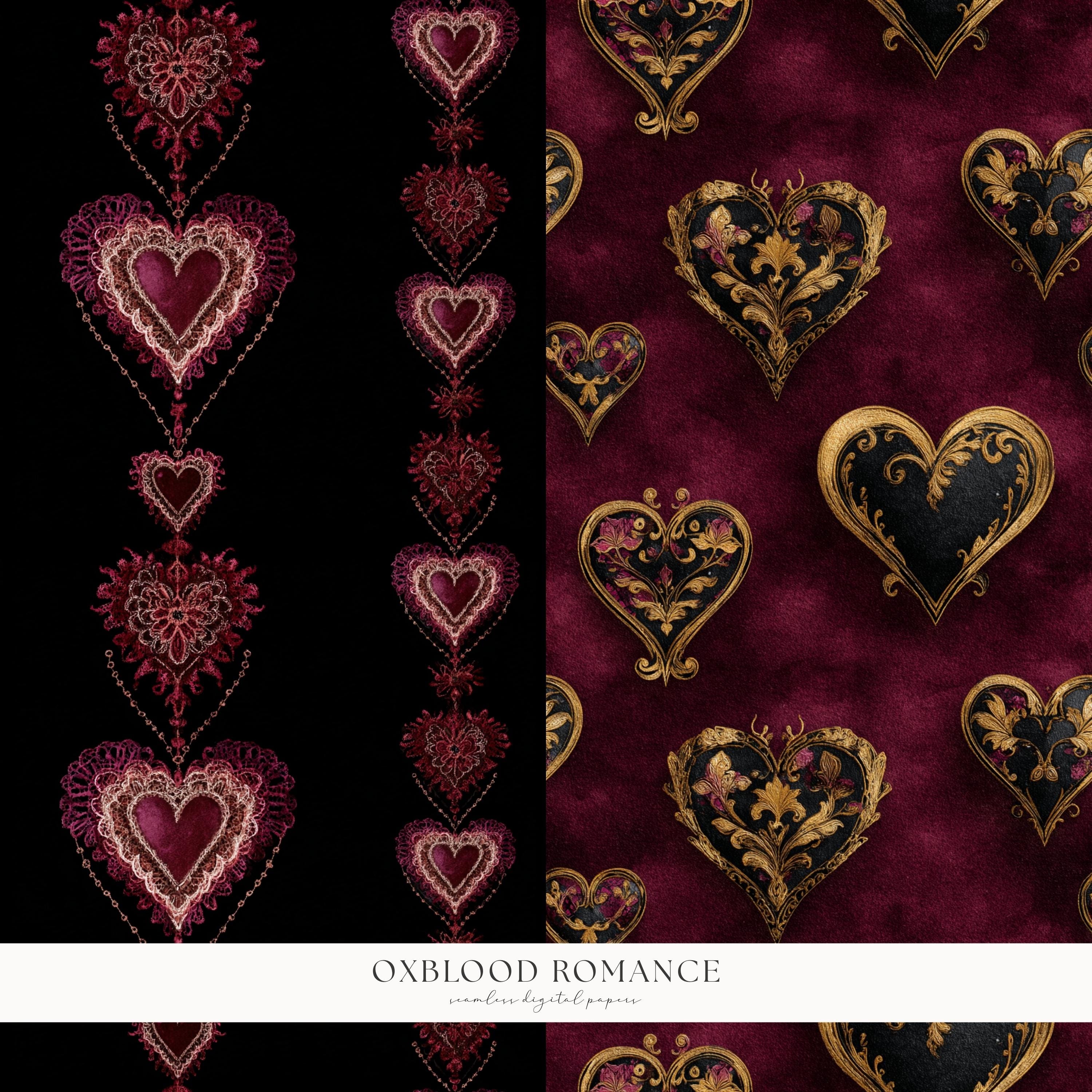 Victorian Digital Papers Valentine Seamless Patterns Digital Paper ...