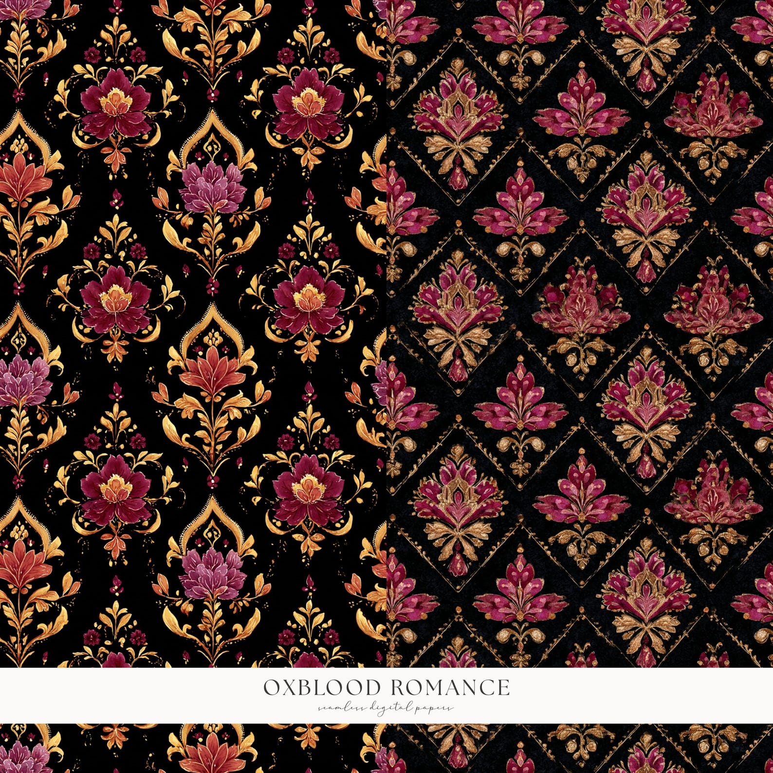 Victorian Digital Papers Valentine Seamless Patterns Digital Paper ...