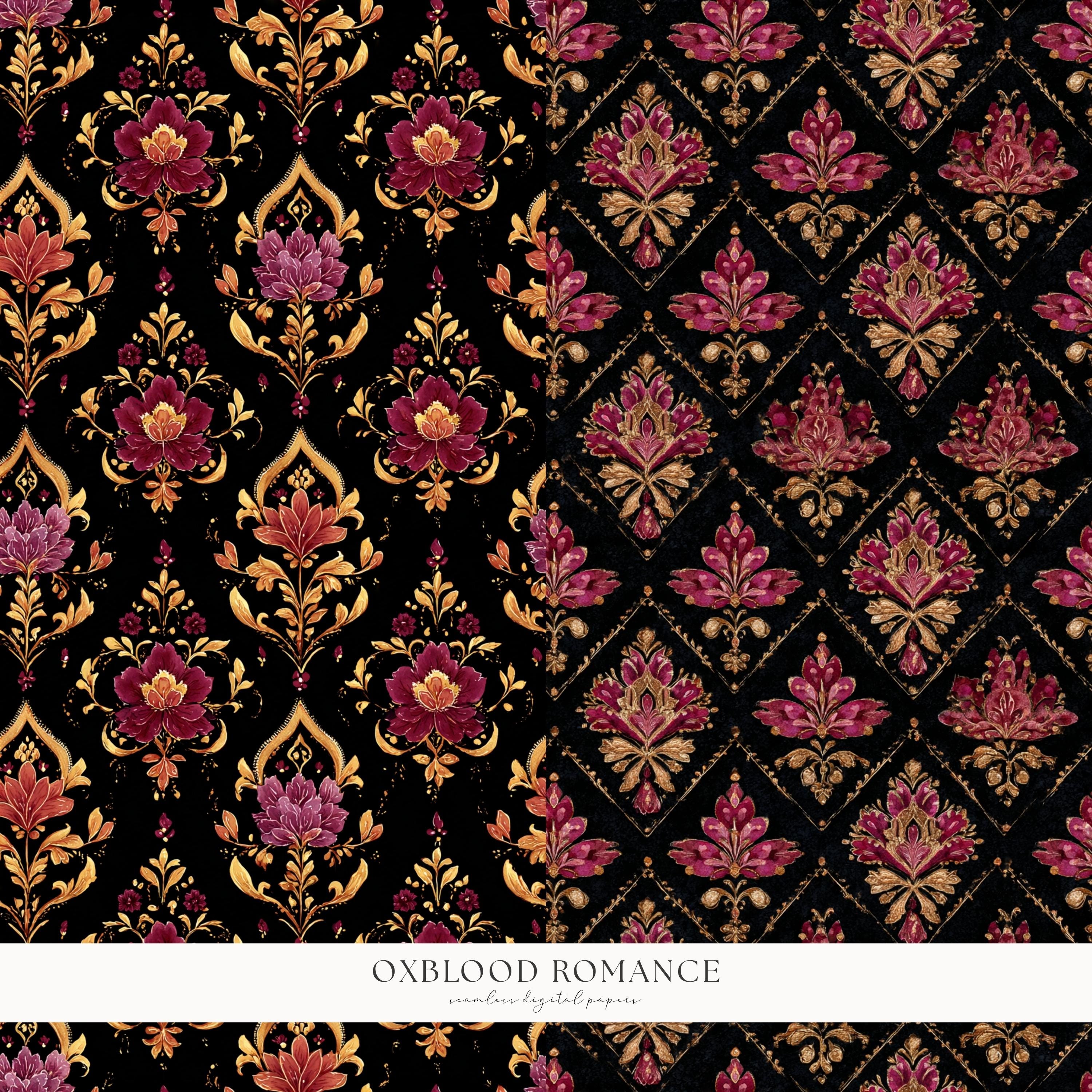 Victorian Digital Papers Valentine Seamless Patterns Digital Paper ...
