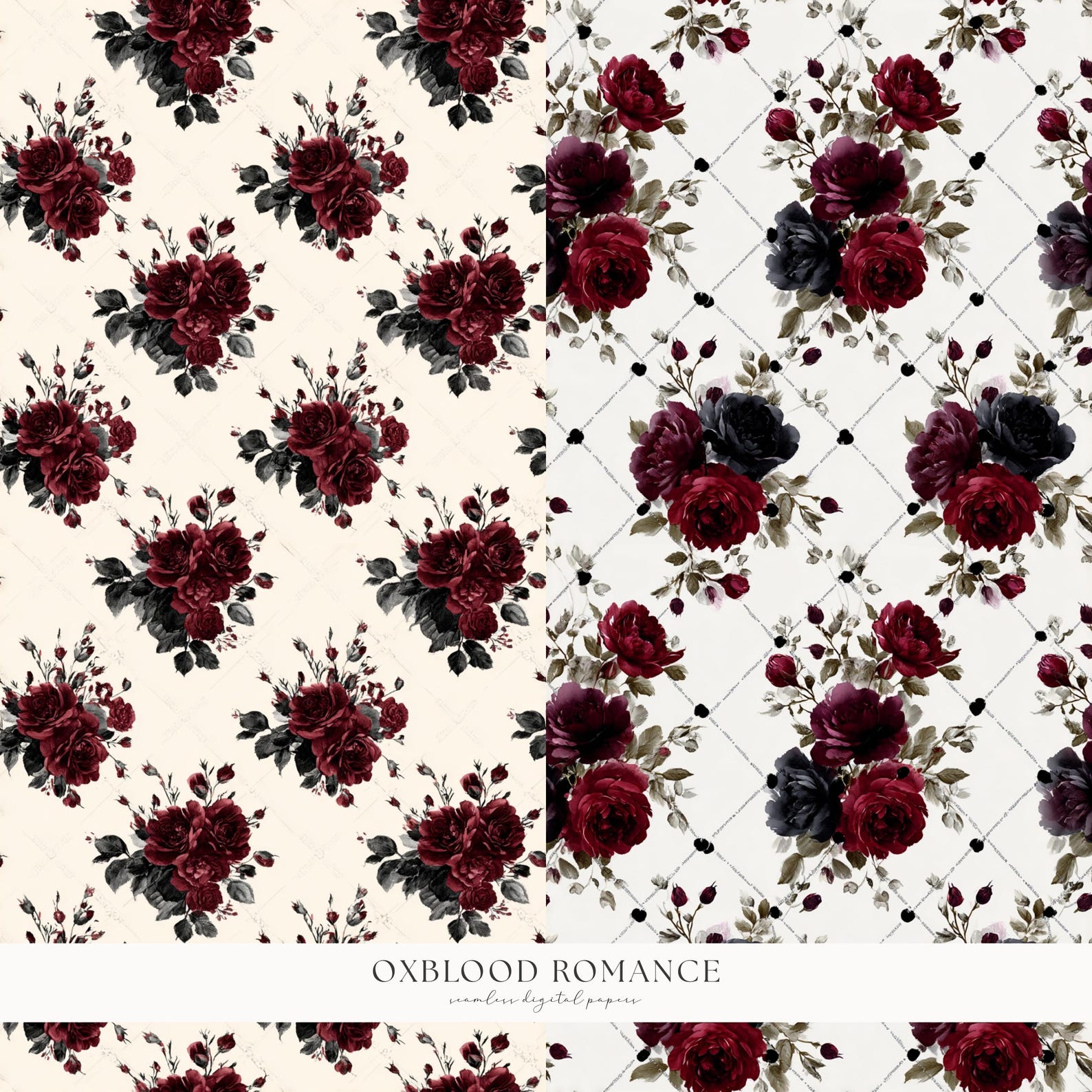 Victorian Digital Papers Valentine Seamless Patterns Digital Paper ...