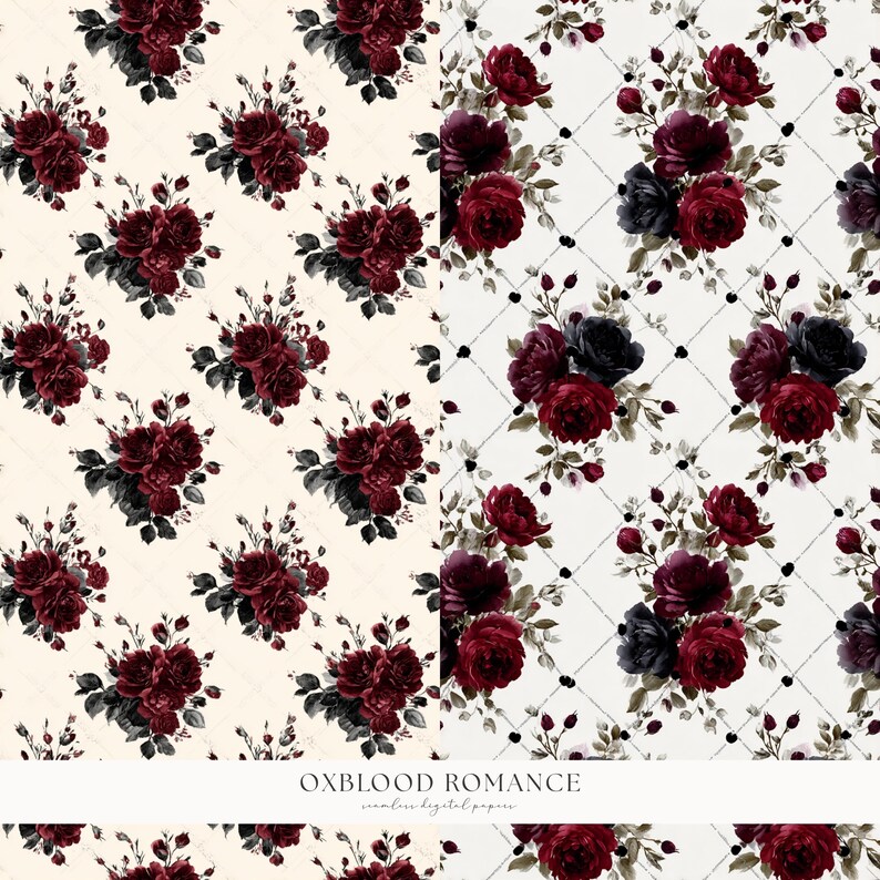 Victorian Digital Papers Valentine Seamless Patterns Digital Paper ...
