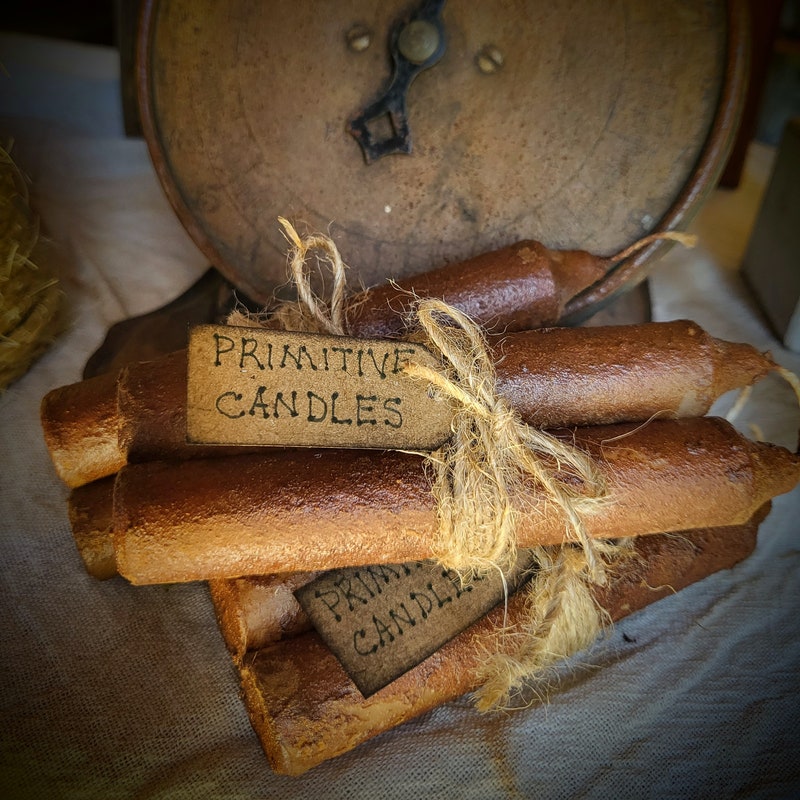 Primitive 6 Candles - Etsy UK