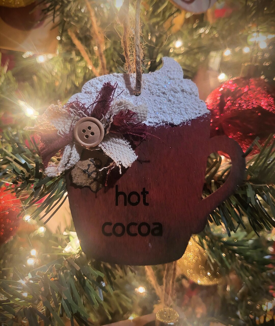 Hot Cocoa Ornaments - Etsy