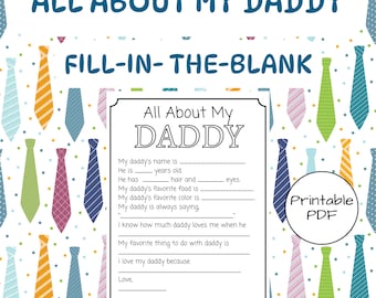 All About Grandpa Printable / Father's Day Gift / Father's Day ...